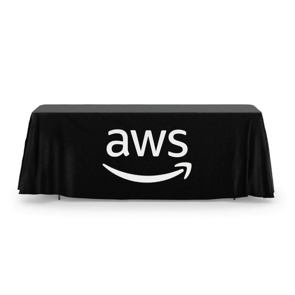 8’ Black Table Drape with Bag- SLGEDU – AWSEFC